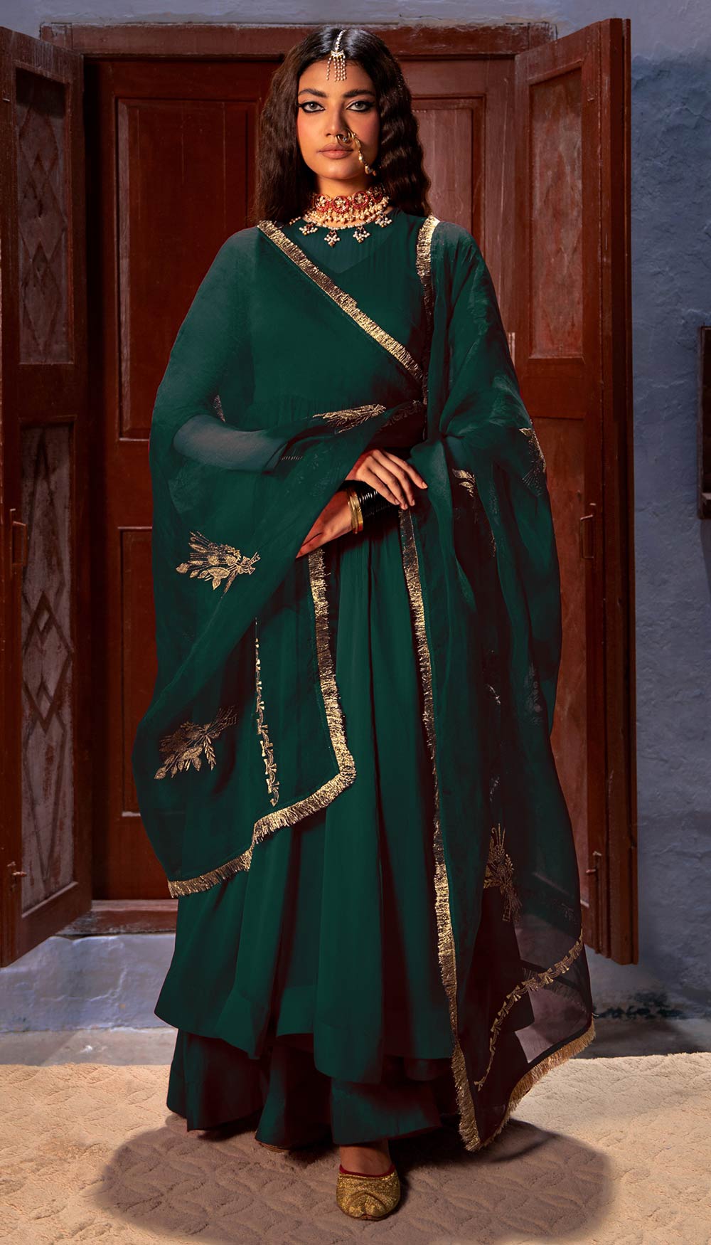 Ratta Bottle Green Outfit – Tara Lahore